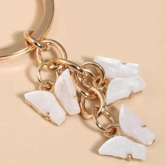 Anthropologie | Accessories | 2 New White Butterfly Pendant Keychain ...